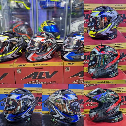 Jual Helm Full Face ALV GENESIS Motif Striker - striker red, M - Kab ...