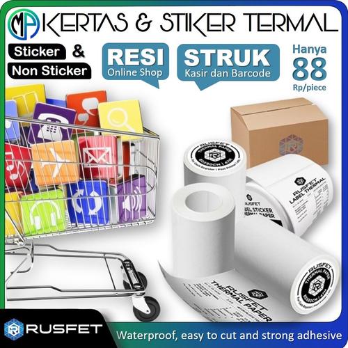 Jual Kertas Label dan Stiker Thermal untuk Resi Olshop / Struk Kasir ...