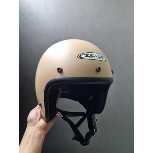 Jual ZEUS 385C MATT MILK TEA RETRO HELMET - M, BASIC - Jakarta Utara ...