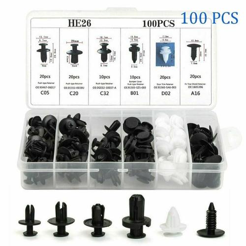 Promo Baut Klip Kancing Rivet Spakboard Bumper Mobil Universal 100pcs ...