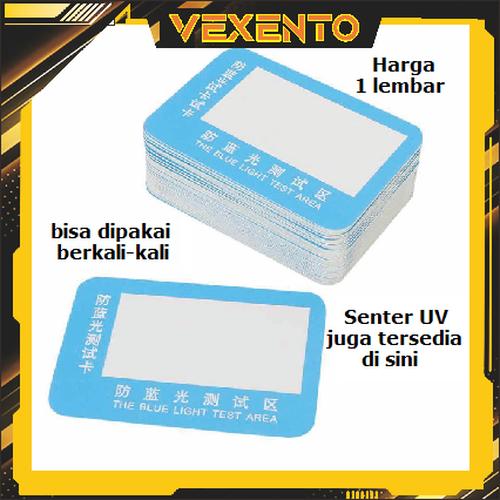 Jual UV Test Paper Karton Tes Sunscreen Lampu UVB Kacamata UV by ...