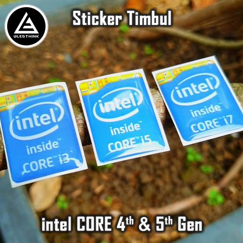 Jual Stiker Timbul Emblem intel Core i3 i5 i7 Gen 4 Gen 5 - Core i5 ...