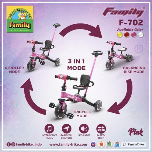 Jual Sepeda Anak Balita Balance Push Bike 3in1 Family F702 Dorongan ...