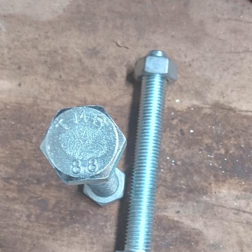 Jual baut baja 8.8 full drat m18 × 180 mm Galvanis Putih - Jakarta ...