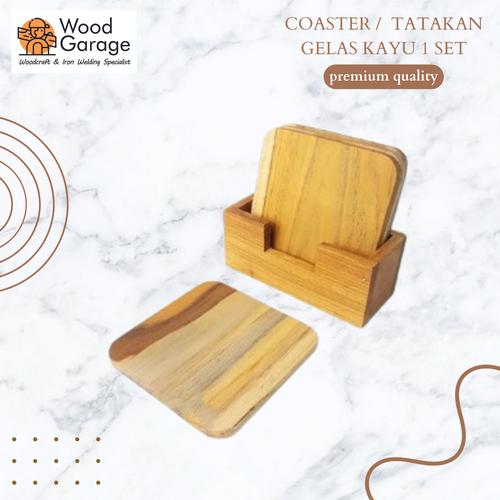 Jual Coaster Set Kayu Jati / Tatakan Gelas Kayu 1 set - Kab. Malang ...