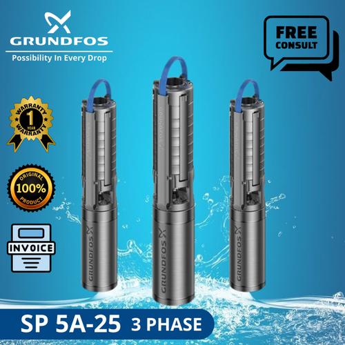 Promo POMPA AIR SUBMERSIBLE GRUNDFOS SP 5A-25 3 PHASE + CTK - Pump only ...