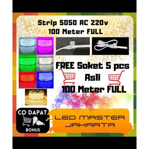 Jual LAMPU LED STRIP SELANG 5050 SMD AC 220V 100M OUTOOR DAN INDOOR - Putih - Jakarta Utara ...