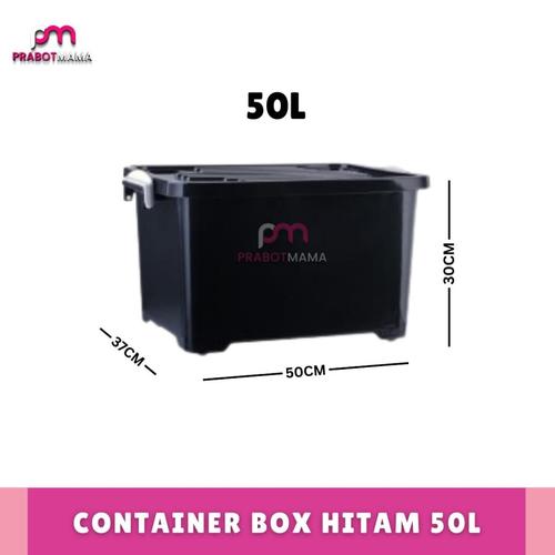 Jual Container Box Hitam 50L - Prabotmama / Box Roda / Kotak ...