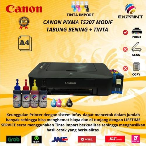 Jual Printer Canon Pixma TS207 (Print Only) + Infus Tabung Bening ...
