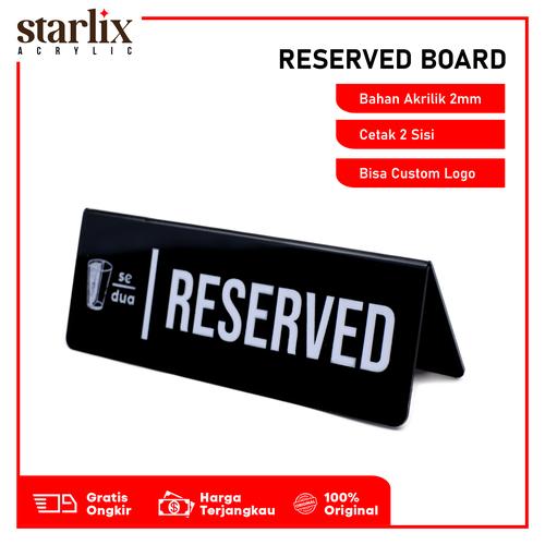 Jual tulisan reserved meja akrilik sign laser cut custom logo - Kab ...