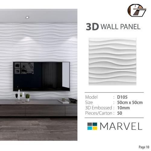Jual pvc dinding panel wall 3D indoor ruang kantor D105/box - Jakarta ...