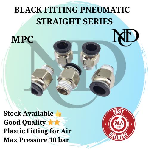 Jual MPC 12-04 BLACK FITTING PNEUMATIC. LURUS MALE 12MM DRAT 20MM ...