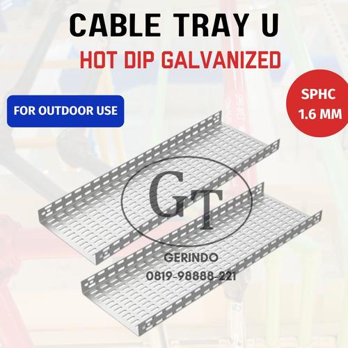 Jual Cable Tray U Outdoor 300x50x3000mm SPHC 1.6mm Hot Dip Galvanis GT ...