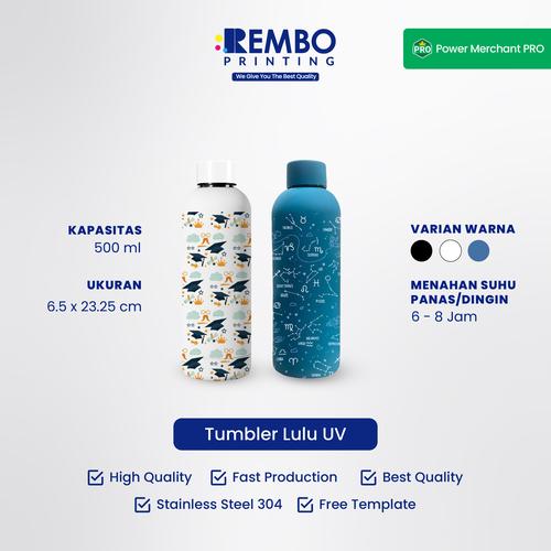 Jual Tumbler Custom LULU Cetak UV/Print UV Nama/Logo/Botol Custom ...