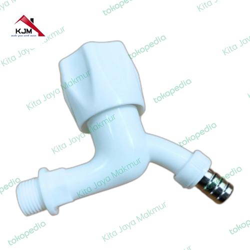 Jual Kran Air PVC 1/2" Keran Taman Kamar Mandi Model Mahkota Putih ...