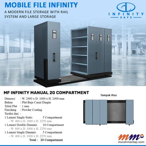 Jual Lemari Rekam medis Infinity 20 Compartment - Mobile File 20 Rak ...