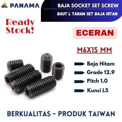 Jual Baut L Tanam M6X15 Baut L Tanam Baja Hitam M6 X 15 mm Taiwan ...