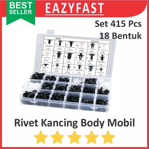 Jual Rivet Klem Kancing Baut Body Klip Mobil Pin Ripet Clip Set Kit Box ...