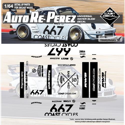 Jual Decal Hot Wheels Porsche RWB Onigiri Coast Cycles Porsche 930 934 ...