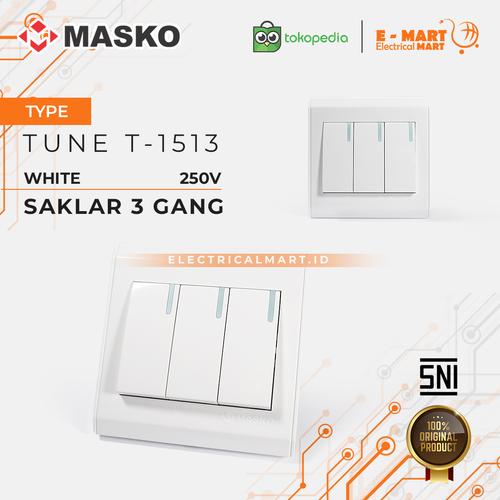 Jual MASKO TUNE Saklar TRIPLE T-1513 / Saklar Lampu 3 Tombol Minimalis ...