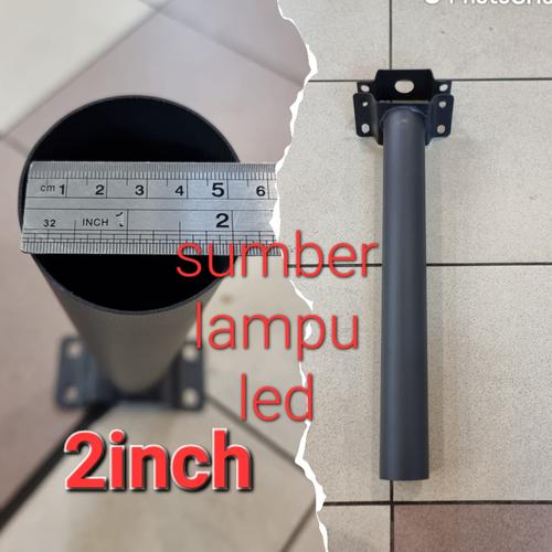 Jual tiang pju solar panel 50cm 1.5in Tiang lampu jalan + breket 50 cm ...