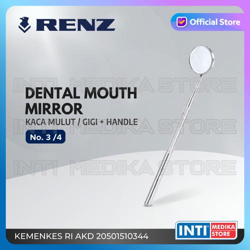 Jual RENZ - Kaca Mulut + Handle No 3 / 4 | Dental Mirror | Cermin Gigi ...