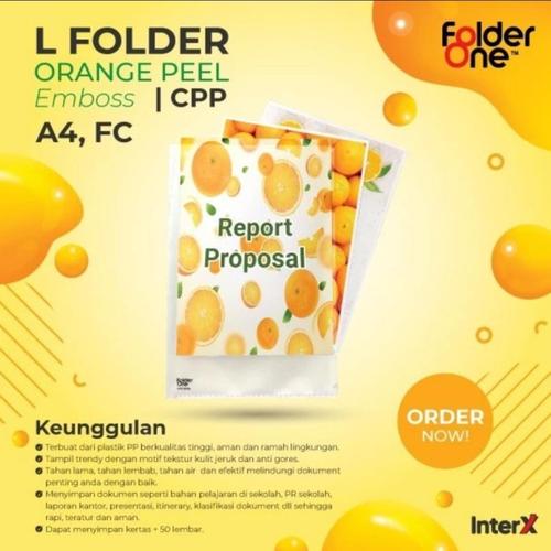 Jual Map L FOLIO CPP Embos / Map bening F4 Kulit Jeruk Folder One ...