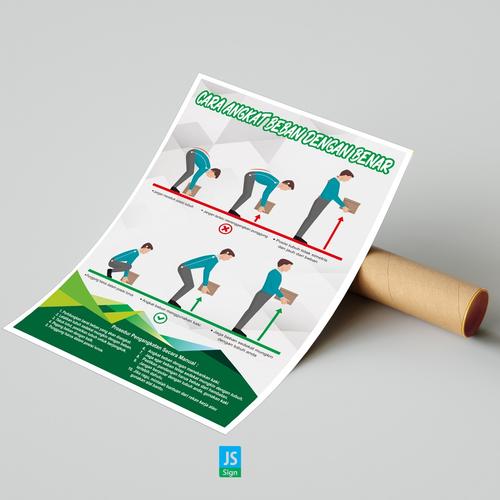 Jual POSTER SAFETY K3 - CARA ANGKAT BEBAN YANG BENAR 2.0 - A3(45x30cm ...