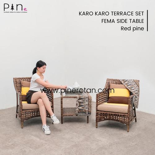 Jual Sofa Teras Set Minimalis Outdoor 2 Kursi 1 Meja Rotan Sintetis ...