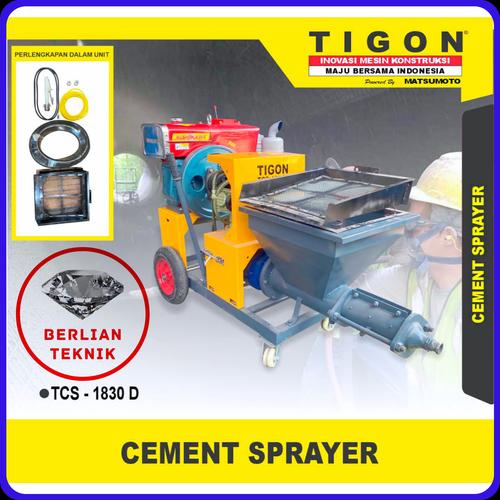 Jual Cement Semen Sprayer Tigon TCS 1830 D + Mesin Diesel 18 HP Starter ...