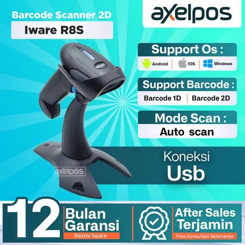 Promo Barcode Scanner 2D Auto Scan Iware R8S usb Cicil 0% 3x - Jakarta ...