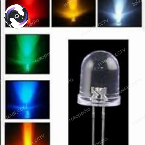Jual Lampu LED 10mm Biru Merah Putih Hijau Kuning Super Bright - Biru ...