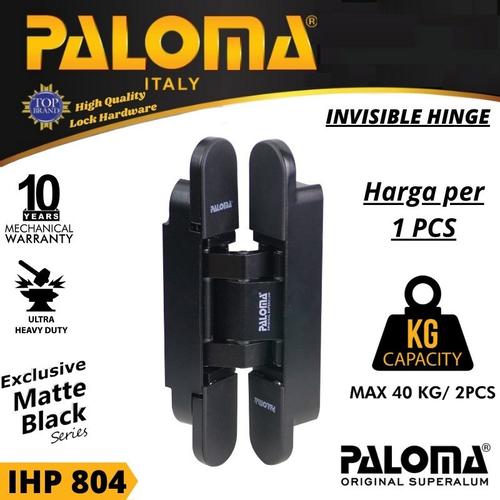 Jual Engsel Tanam CONCEALED HINGE PALOMA IHP804 P40 HITAM engsel pintu ...