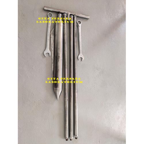 Jual Bor Gambut Stainless Panjang 3 Meter - Bor Sampling Tanah Gambut ...
