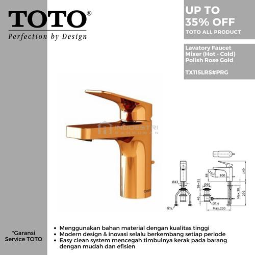 Jual Kran Wastafel TOTO TX115LRS#PRG Polish Rose Gold (Hot - Cold ...