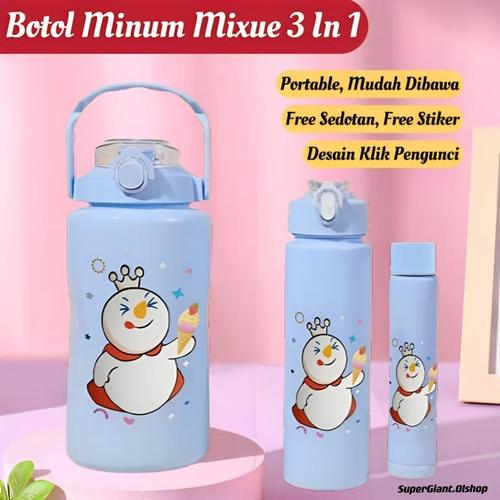 Jual Botol Mixue 3 In 1 / Botol Beranak Mixue / Botol Minum Kapasitas ...