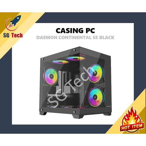 Jual CASING PC VENOMRX DAEMON CONTINENTAL S5 - mATX GAMING CASE BLACK ...