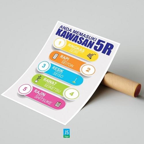 Jual POSTER SAFETY K3 KAWASAN 5R - A1(90x60cm) - Kab. Malang - JS Sign ...