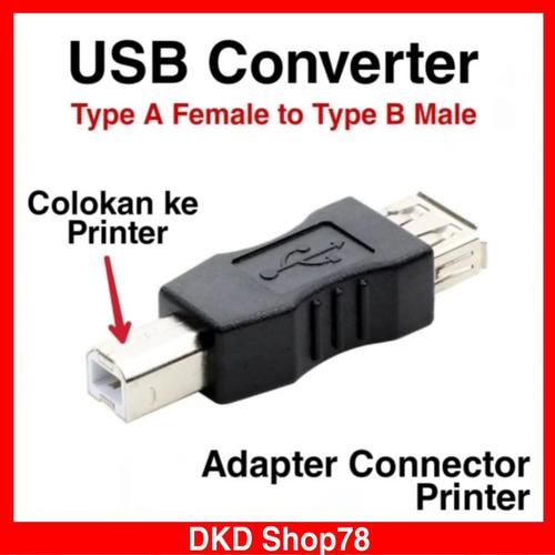 Promo USB Converter Type A Female to Type B Male Connector for Printer ...