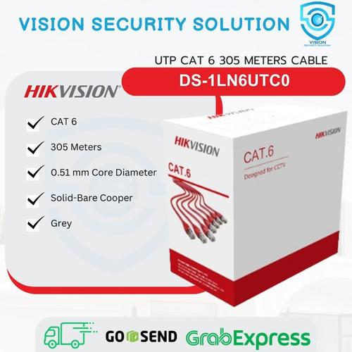 Jual Kabel LAN UTP IP Cat 6 Hikvision DS-1LN6UTC0 Solid-Bare Copper 305M - Kab. Tangerang ...