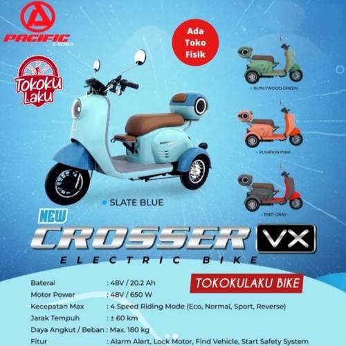 Jual SEPEDA MOTOR LISTRIK PACIFIC BIKE CROSSER ELECTRIC BIKE EBIKE RODA 3 - Crosser VX - Jakarta ...