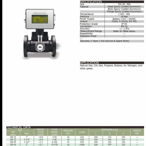 Jual FLOW METER SHM GAS TURBINE DN80 Natural GAS,Nitrogen (3 Inch) - Jakarta Pusat - Distributor ...