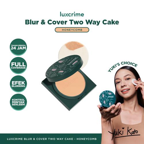 Jual Luxcrime Blur & Cover Two Way Cake in Honeycomb - Full size 8.5gr ...