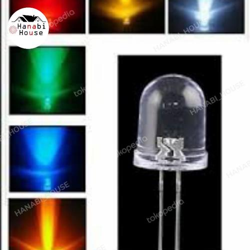 Jual Lampu LED 10mm PUTIH - Biru Merah Putih Hijau Kuning Super Bright ...
