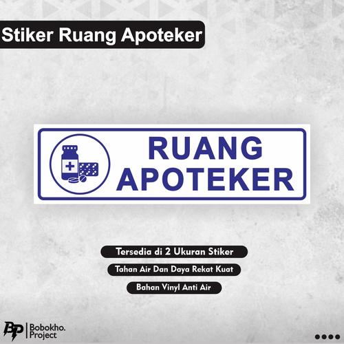 Jual Stiker Ruang Apoteker / Stiker Apotek / Stiker Apotik / Stiker ...