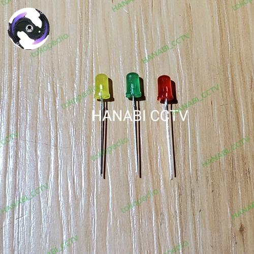 Jual S Lampu LED 5mm Mika Biru Merah Putih Hijau Kuning Super Bright ...