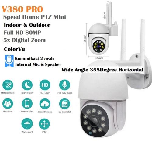Jual IP CAM CCTV V380 PRO Speed Dome PTZ Mini In/Outdoor Human Shape ...