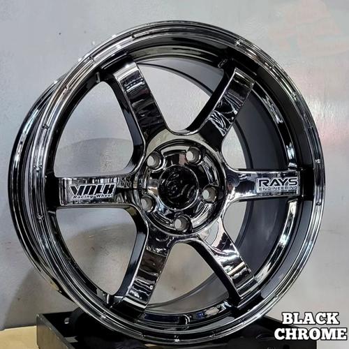 Jual velg mobil 17 TE37 BLACK CROME R17 Innova hrv crv civic brv wrv ...