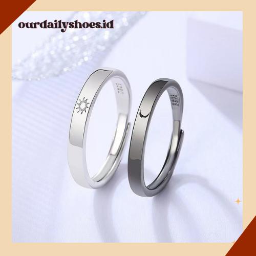 Jual Cincin Model Terbuka Bentuk Bulan Matahari FA98 Couple kekinian ...