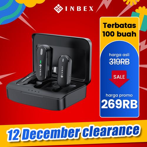 Promo INBEX 2in1 Nirkabel Microphone Wireless mic Tipe-C with Charging ...